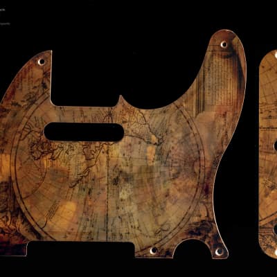 Copper Telecaster Pickguard Big SET-of-7 + Copper Plated | Reverb