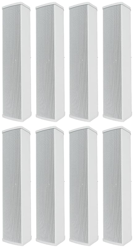 (8) Rockville WET ARRAY 5 WHITE Line Array Speakers For | Reverb