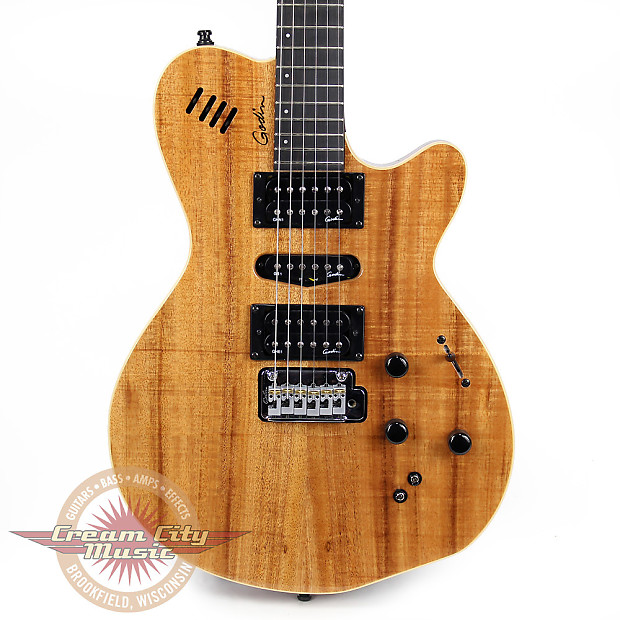 Godin xtSA Flame Koa Electric Guitar in Natural | Reverb Australia