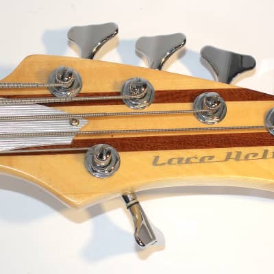 Lace Helix 5 String Thru-Neck Bass (Gen 3) • Trans White • | Reverb