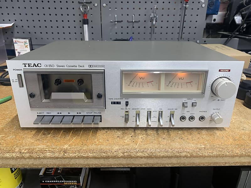 TEAC CX-350 Stereo Cassette Deck 1981 - Silver | Reverb