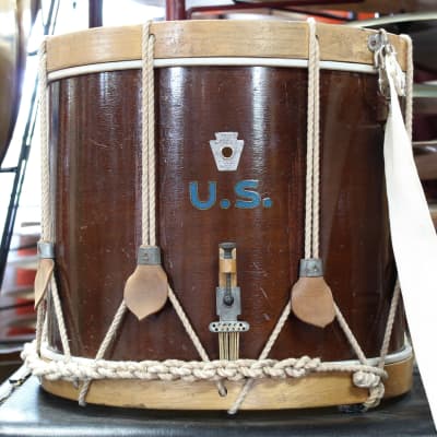 1940's WFL 12"x15" Rope Tension Marching Snare in Mahogany | Reverb
