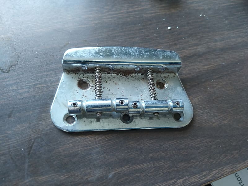 1970s Fender Musicmaster Bass Bridge original vintage part | Reverb