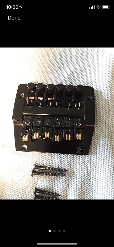 Kahler 7330 Fixed Hybrid Bridge Black | Reverb