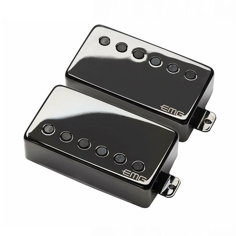 EMG JH James Hetfield Active Guitar Pickup Set Black Chrome | Reverb