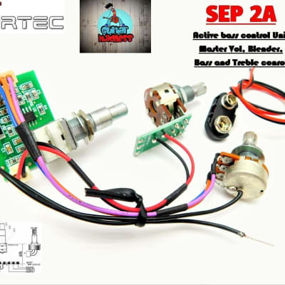 Artec SE2A Preamp/EQ for Bass Guitar 3 pot vol, balance, bass | Reverb