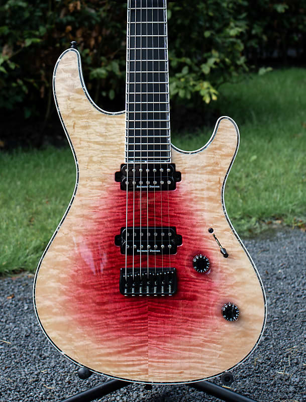 Mayones Regius 7 - Custom - Red Fade Natural Out Gloss | Reverb UK