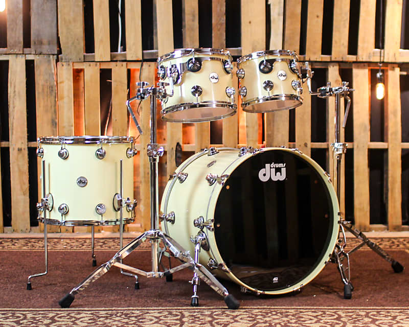 DW Collector's Maple SSC Solid Double Cream Drum Set - | Reverb