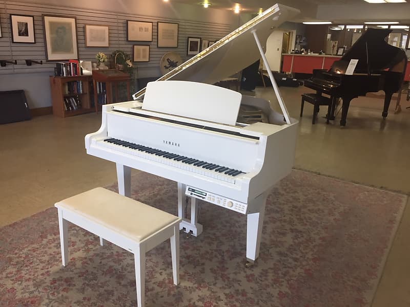 Yamaha GH1 Grand Piano in White with Disklavier | Reverb