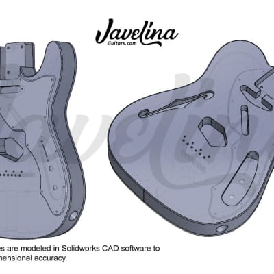 Thinline Telecaster Body Router Templates CNC Luthier Tools | Reverb