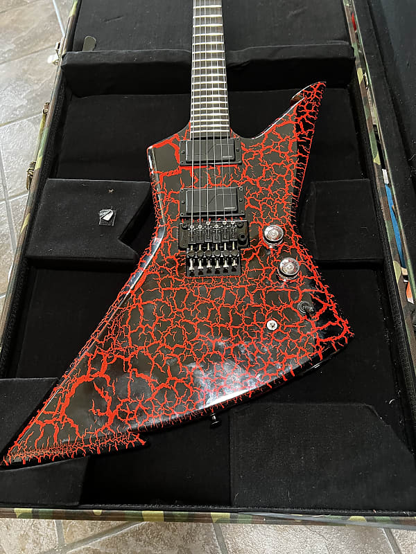 Schecter Balsac Signature E-1 FR 2021 Gloss Black and orange | Reverb