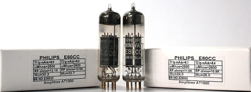 E80CC Philips Miniwatt SQ Gold Pin Made in Holland Amplitrex | Reverb