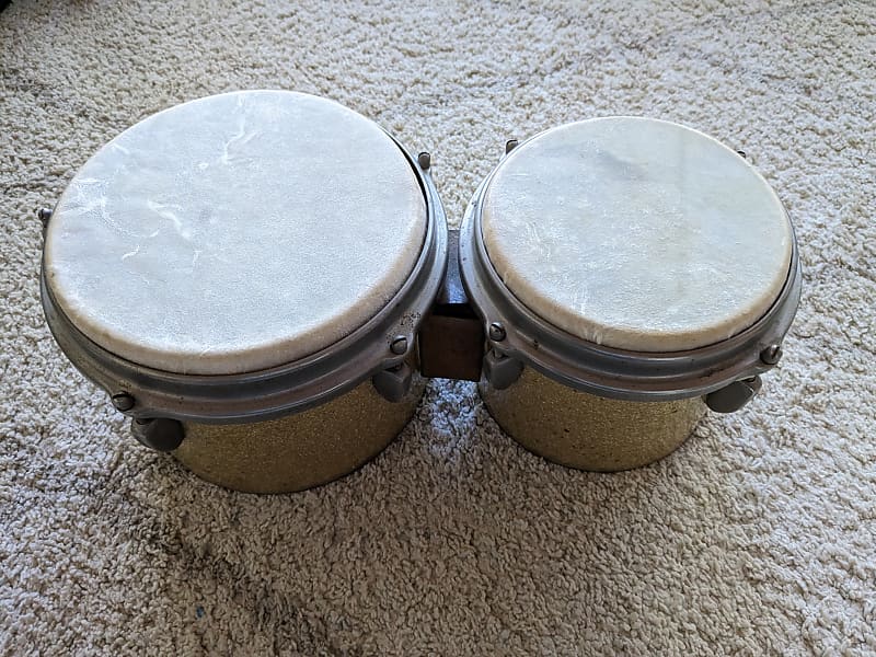 Vintage MIJ Bongos - Gold Sparkle | Reverb