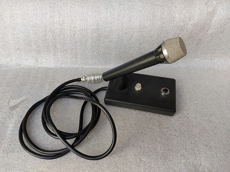 Vintage RARE 1960's microphone Unknown model w desk stand | Reverb