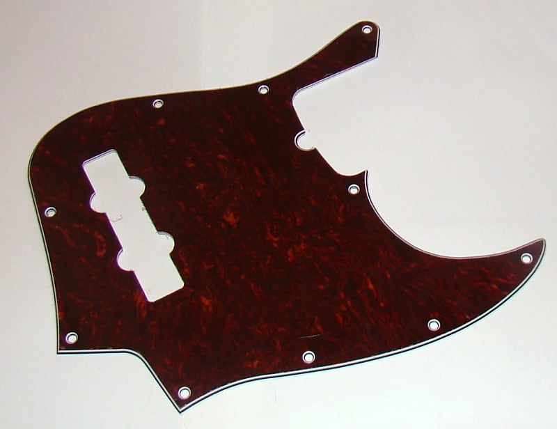 Replacement 10 Hole Pickguard for Fender Jazz Bass - Red | Reverb