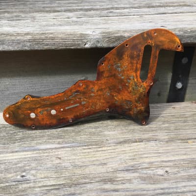 Rusted Relics thinline pickguard deep orange rust with | Reverb Canada