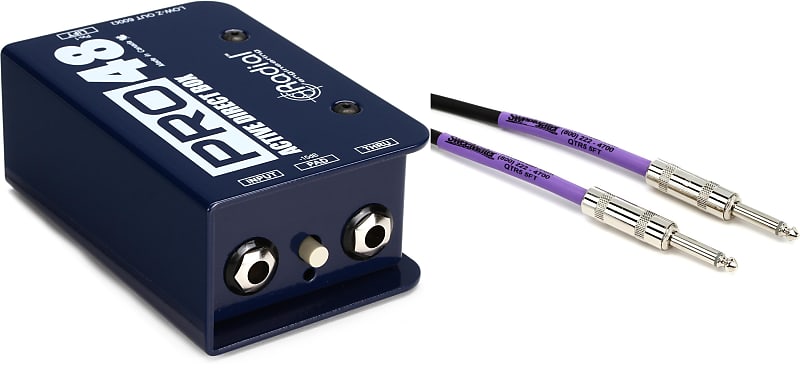 Radial Pro48 1-channel Active 48v Direct Box Bundle with Pro | Reverb