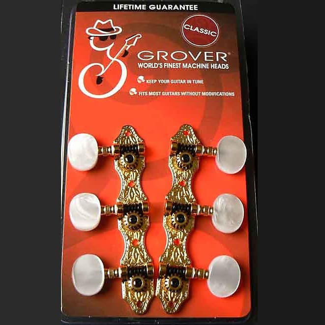 GROVER 306G CLASSIC GUITAR MACHINE HEADS CHROME | Reverb