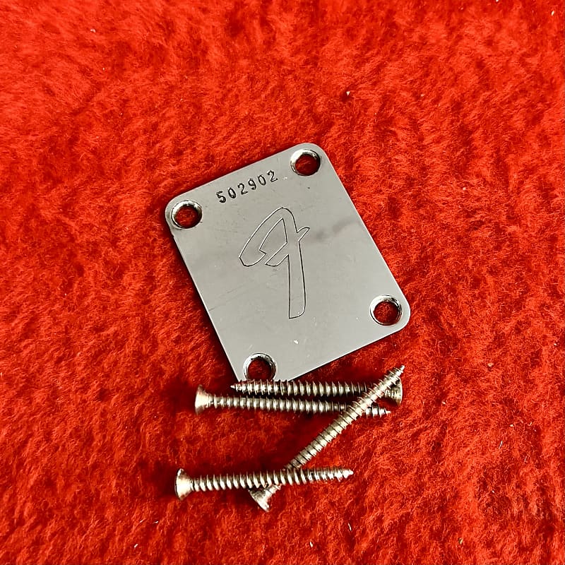 Fender Stratocaster Telecaster neck plate c 1967 Chrome | Reverb UK