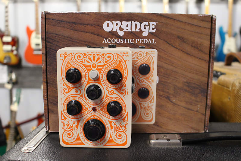 Orange Acoustic Pedal w/box and 18v Power supply | Reverb