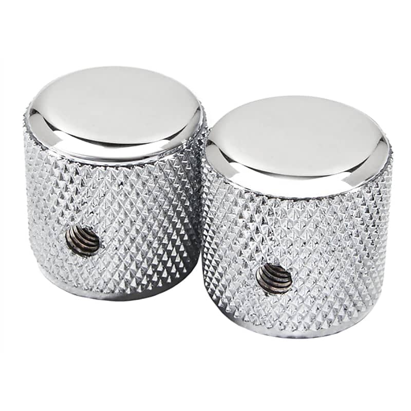 Fender Pure Vintage '60s Tele Knurled Knobs Chrome/Aluminum | Reverb