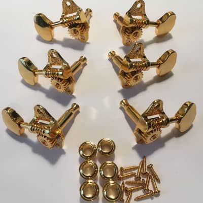 GRETSCH Engraved GOLD TUNERS TUNING MACHINES Open Back | Reverb