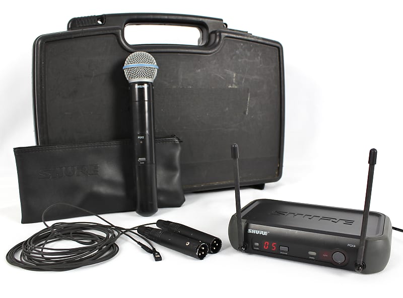Shure PGX4 Wireless Microphone Receiver with Lavaliers and | Reverb