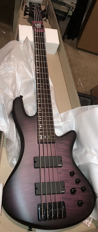 Schecter SGR Stiletto Studio-5 Bass - Purple Burst - BRAND | Reverb