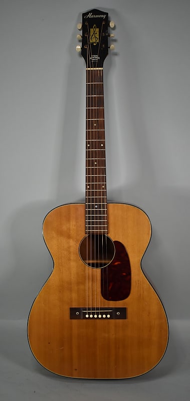 1960s Harmony H-165 Natural Finish Acoustic Guitar | Reverb