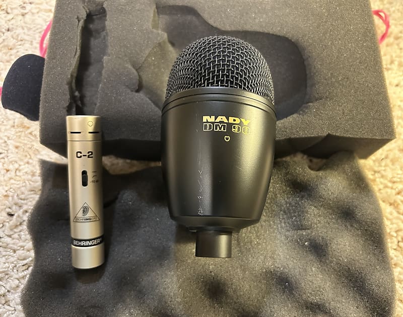 Behringer C-2 Condenser and Nady DM90 Dynamic Kick Drum Mics | Reverb