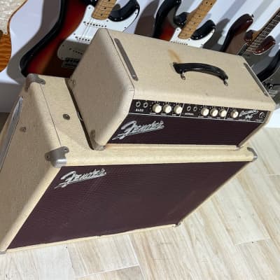 Fender Bassman Piggyback Amp 1962 - ultra rare in White Tolex | Reverb