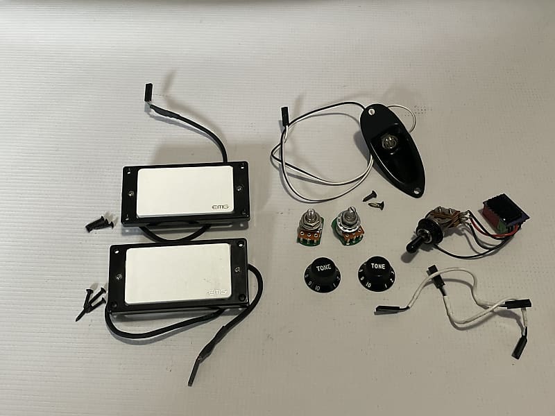 2010's USA EMG H4 White Neck & Bridge Humbucker Guitar Pickup | Reverb