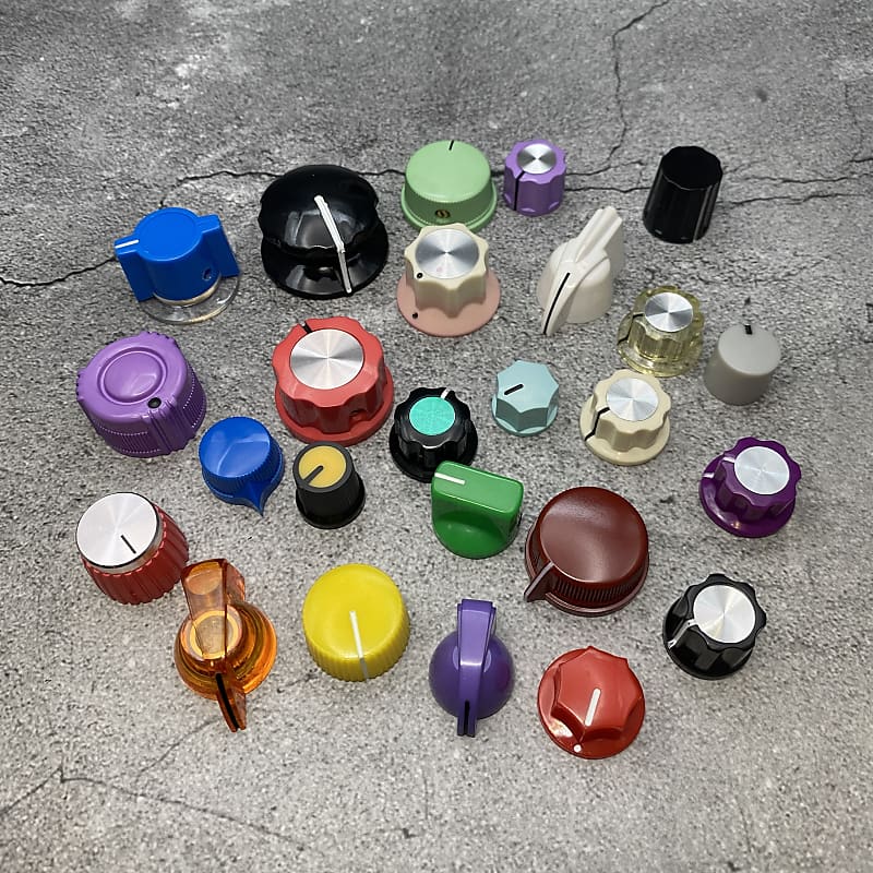 25 Pc Lot of Misc Mix Pedal & Guitar Amp Knobs - Lot #331 | Reverb