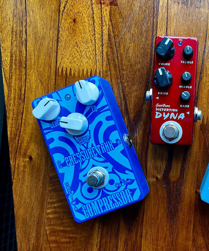 Caline Pressure Tank compressor and SanJune distortion | Reverb