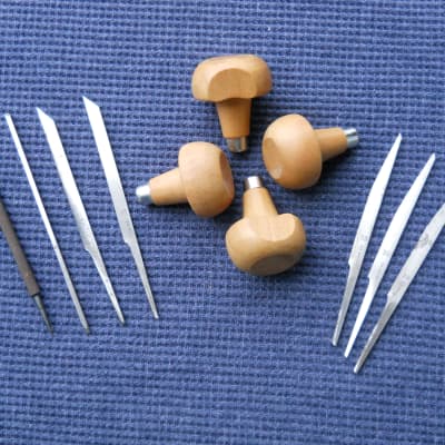 EC Muller Engraving Tool Set (for Inlay) of Wood Handles + | Reverb