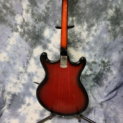 Vintage 1968 Teisco Viper V-2 Redburst Bizzaro Blade Pickups | Reverb
