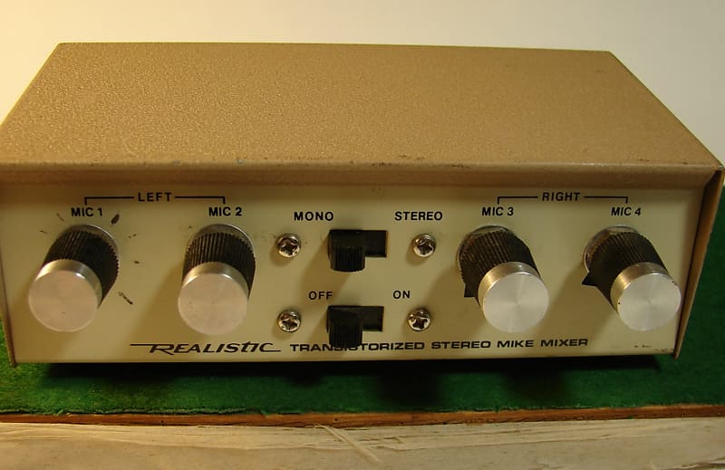 Realistic Transistorized Mike Mixer 1970's - Tan | Reverb