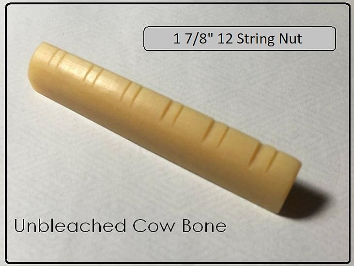AxeMasters UNBLEACHED BONE Nut handmade for 12 String Guitar | Reverb