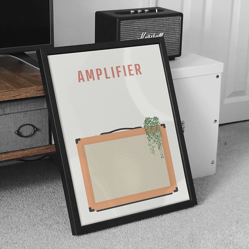 Orange Amplifier Print - Guitar Amp Poster (30x40cm Size) | Reverb