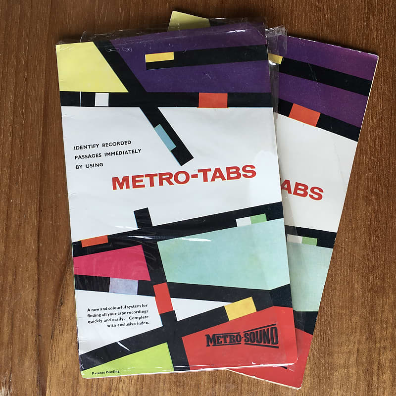 Metro-Sound Metro-Tabs Quarter Inch (1/4") Tape Index | Reverb UK