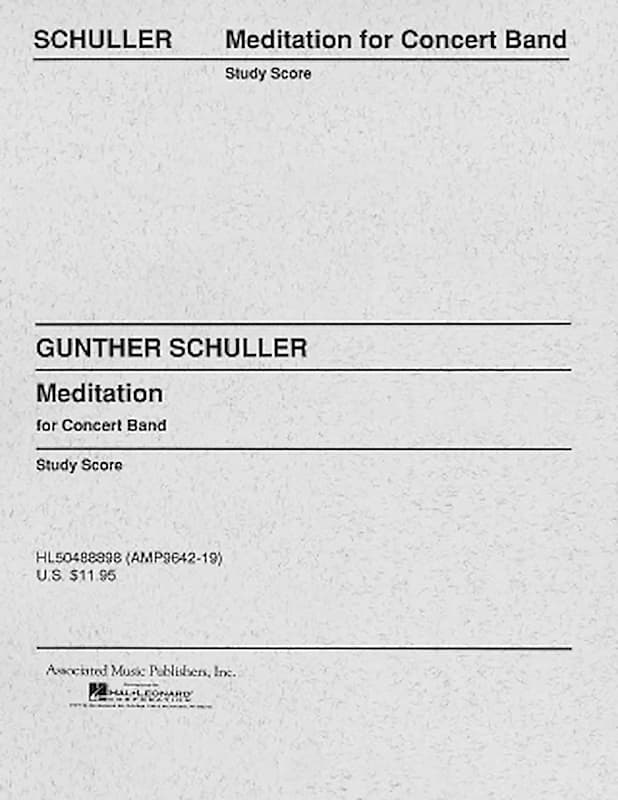 Meditation Concert Band Study Score | Reverb