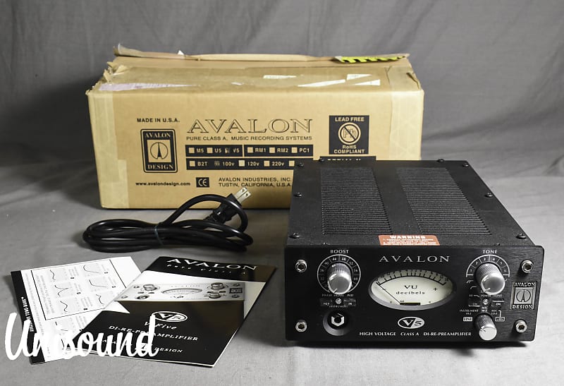 AVALON V5 HIGH VOLTAGE CLASS A DI-RE-PREAMPLIFIER | Reverb Australia