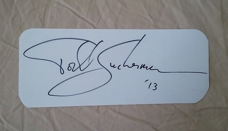 Todd Sucherman Signed/Autographed/Signature, cut out of 14" | Reverb