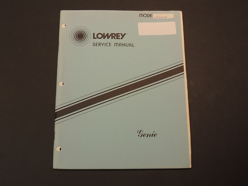 Lowrey Model L15 / L5 / L2 Service Manual [Three Wave Music] | Reverb