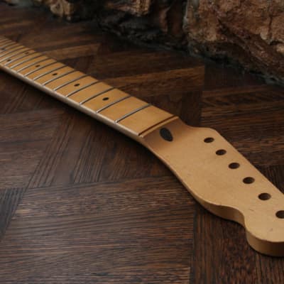 Aged Allparts Tele Neck Nitro Relic Rolled Fingerboard Edges | Reverb