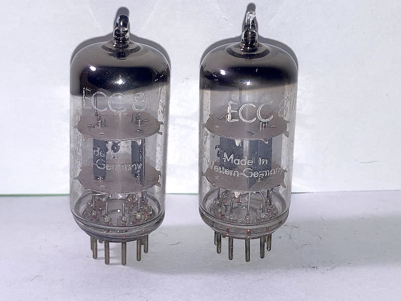 Telefunken 12AT7 ECC81 Tubes, Closely Matched Pair, NOS | Reverb