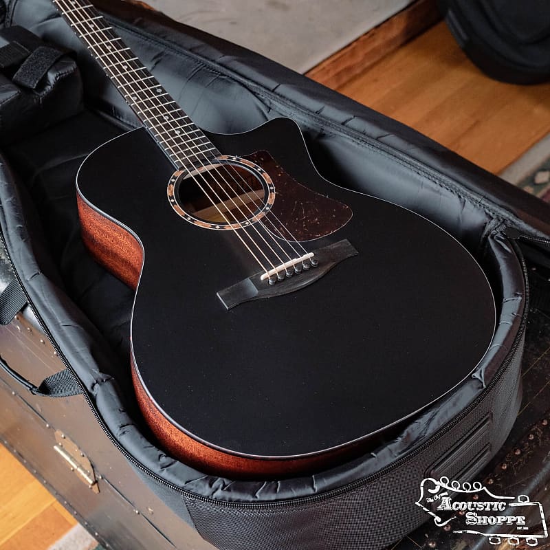 Eastman AC122-2CE-BK Cedar/Sapele Black Top Acoustic Guitar | Reverb