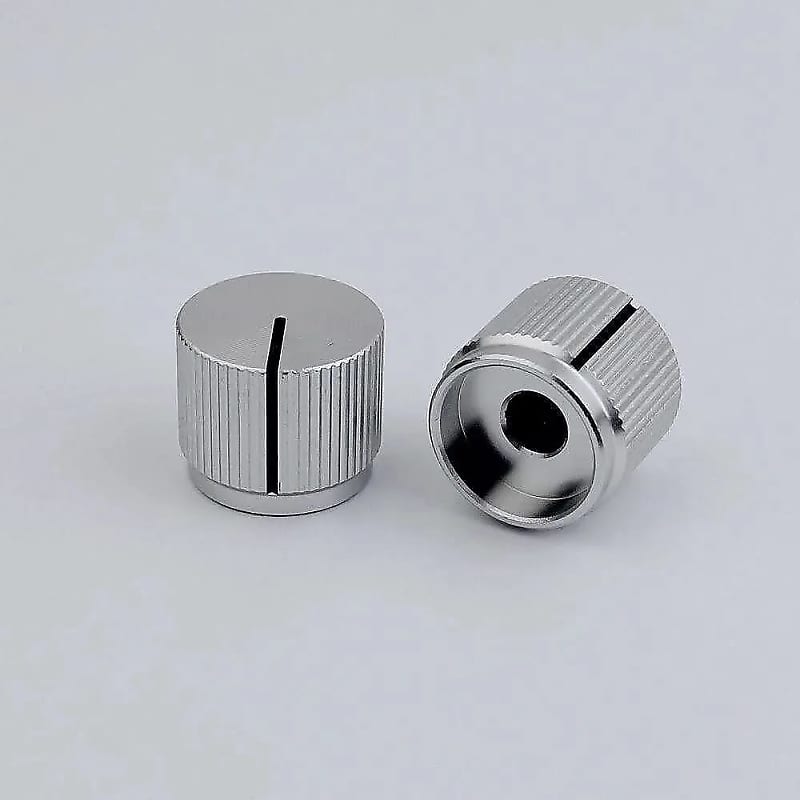 2 Piece Aluminum Chrome Guitar Bass Control Knobs | Reverb
