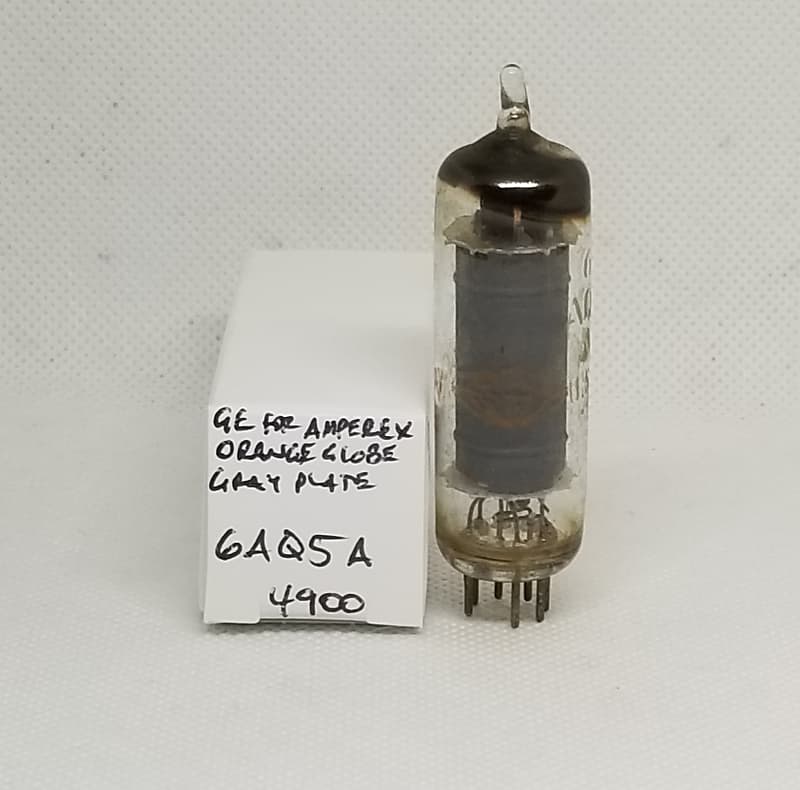 Amperex Made By GE Gray Plate, 6AQ5A NOS 6AQ5 EL90 6005 6095 | Reverb