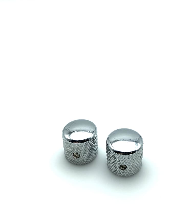 Telecaster Style Knurled Domed Knobs Chrome | Reverb